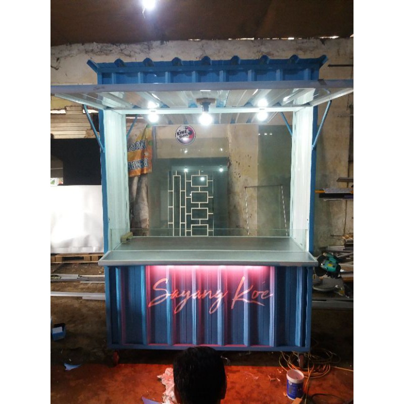 Jual Booth/Rombong Semi Kontainer Ukuran 150x60cm, Tinggi 210cm Murah ...