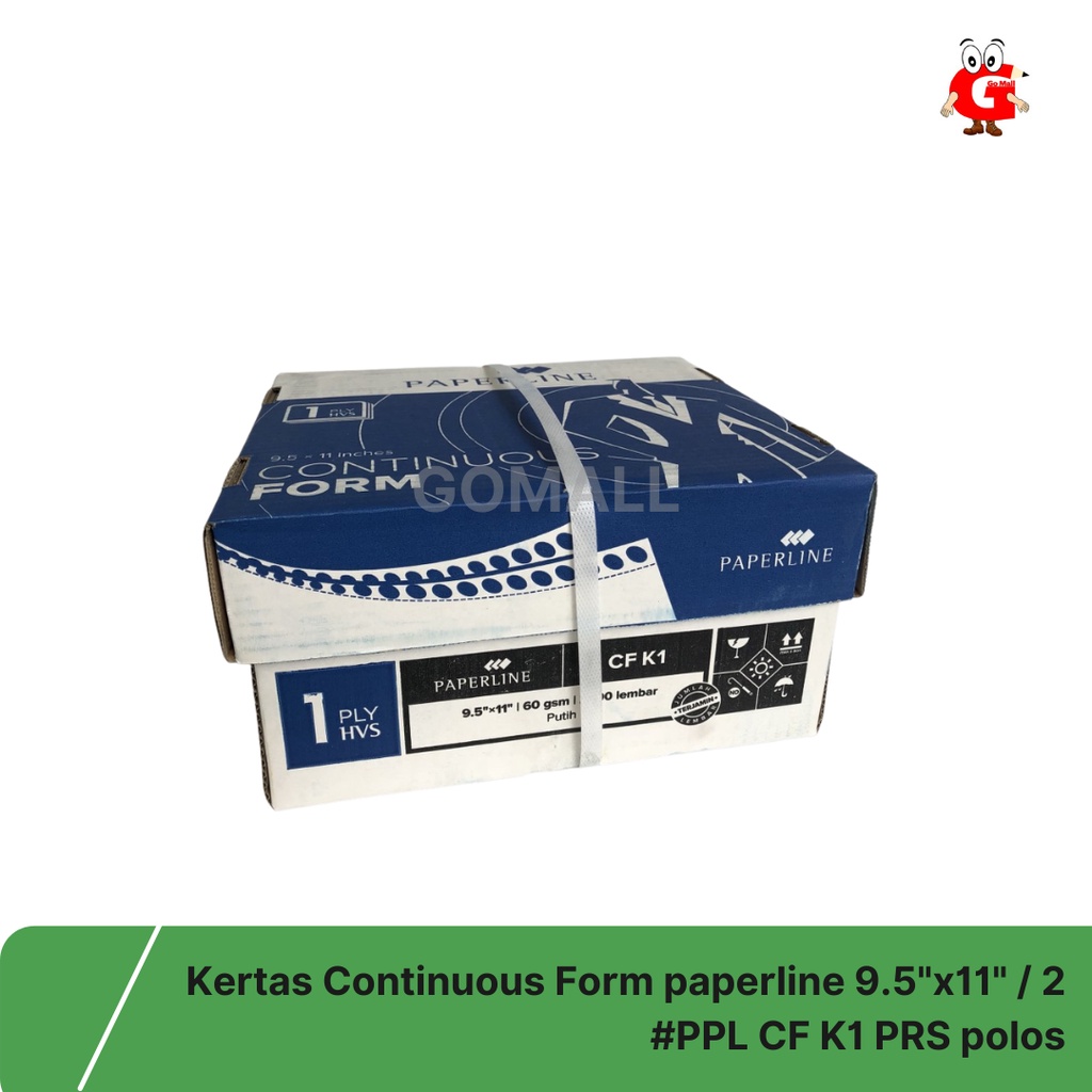 Jual Paperline Kertas Continuous Form / CF K1 Putih - 1 Ply - Pendek ...