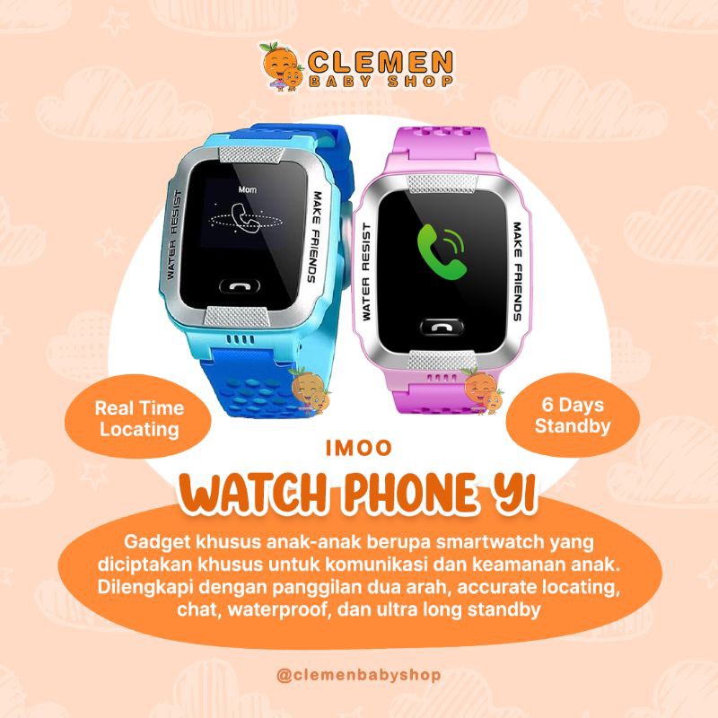 Jual Imoo Watch Phone Y1 (Jam Tangan/Smartwatch Anak) | Shopee Indonesia