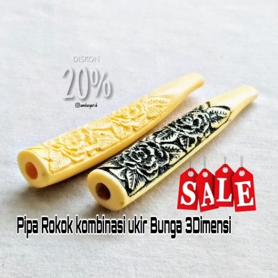 Jual PIPA ROKOK CANGKLONG GADING GAJAH SINTESIS UKIR 3D | Shopee Indonesia