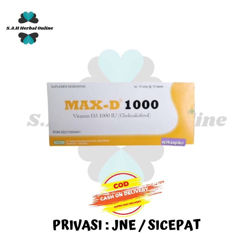 Jual Max - D 1000IU 10 Tablet Perstrip | Shopee Indonesia