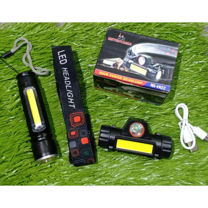 Jual Senter Kepala/Headlamp LED Mitsuyama & Senter Mini LED Taffled ...