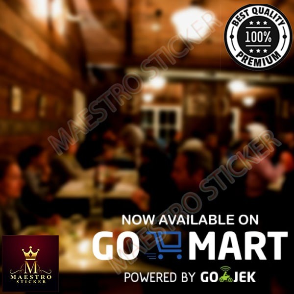 Jual Cutting Sticker Go Mart Stiker Kaca Cafe Warung Restoran GOJEK ...