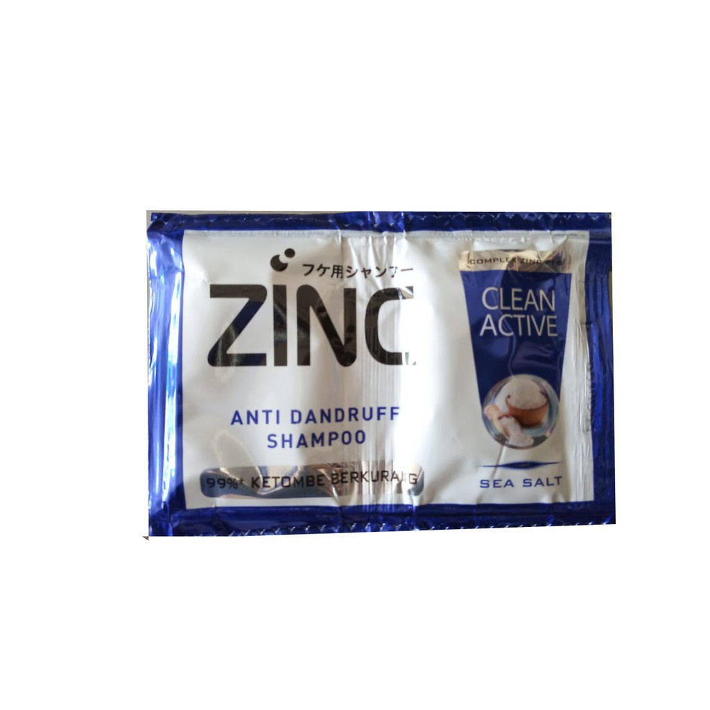 Jual SK Zinc Shampoo Sampo 10 ml Bundle Isi 12 Sachet Active Fresh Cool ...