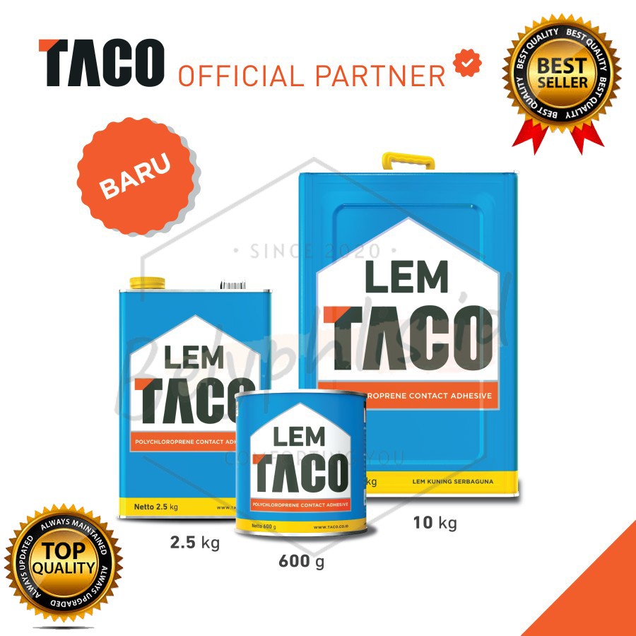 Jual LEM TACO 600GR | LEM HPL | LEM KUNING | LEM KAYU | LEM VINYL ...