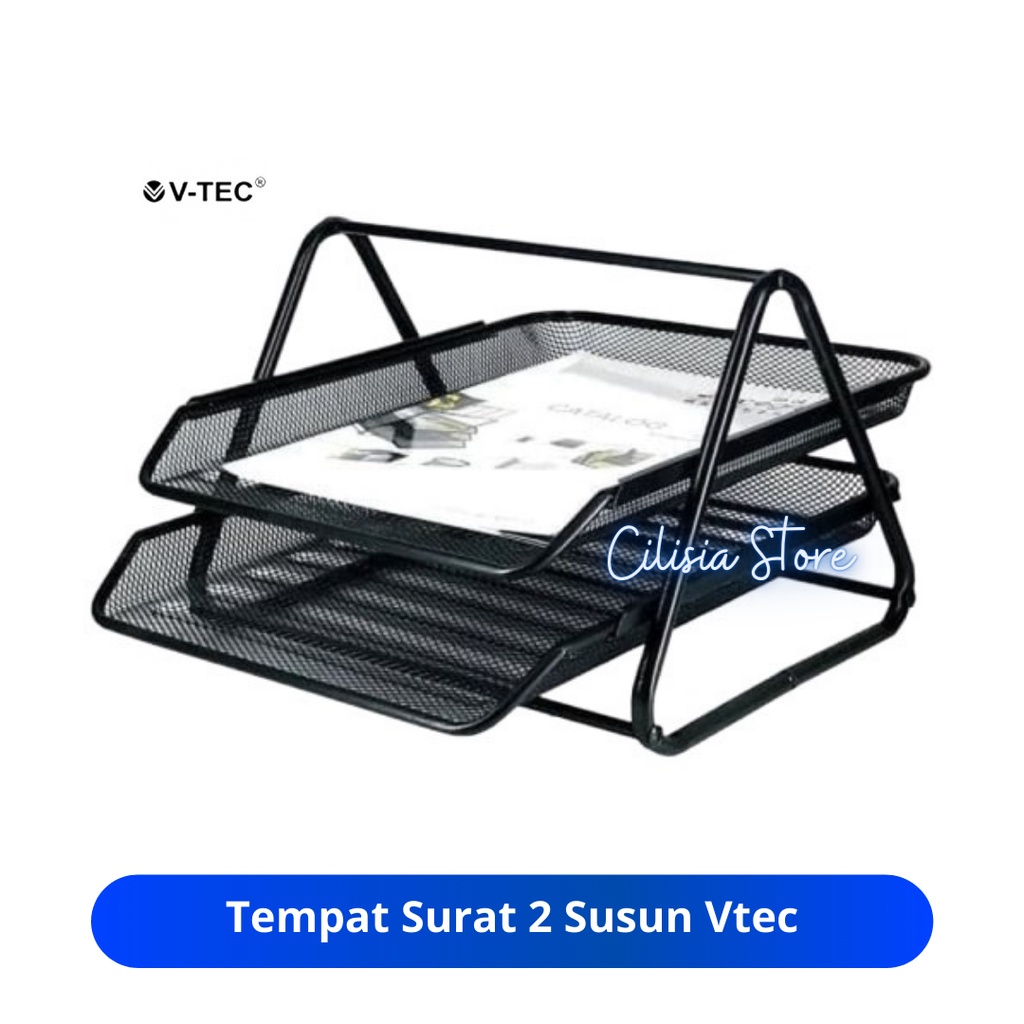 Jual Tempat Surat 2 Susun Vtec / Bak Surat Besi / Document Tray Bak ...