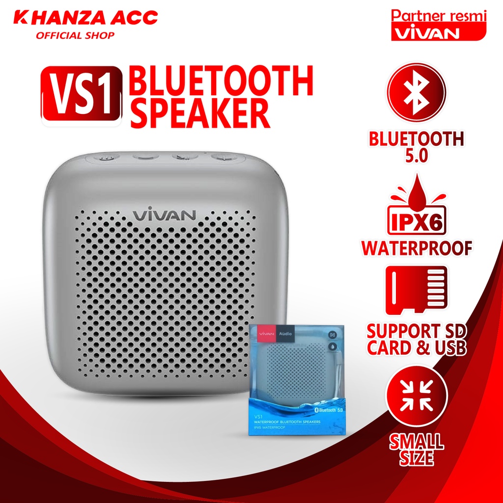 Jual KHANZAACC Vivan VS1 Outdoor Bluetooth Speaker 5.0 Waterproof ...
