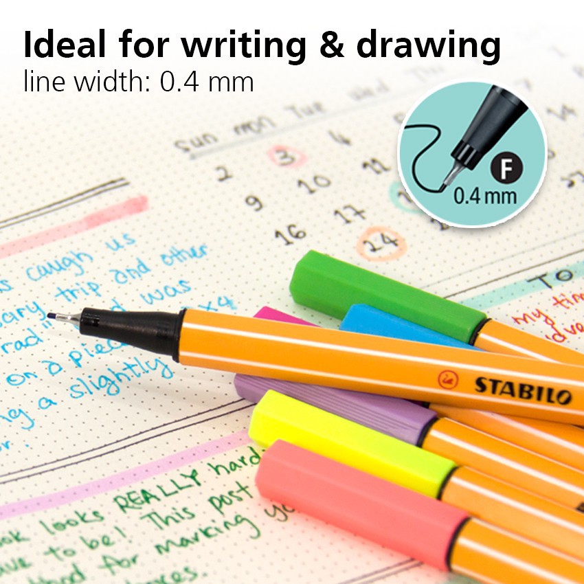 Jual STABILO Point 88/ Marker Pen Pastel/ Fineliner/ Pen Warna Pulpen ...