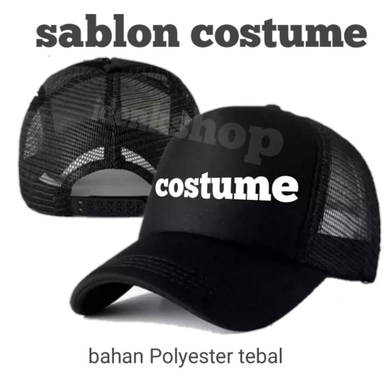 Jual topi trucker jaring costume bahan Polyester tebal ukuran lingkaran ...