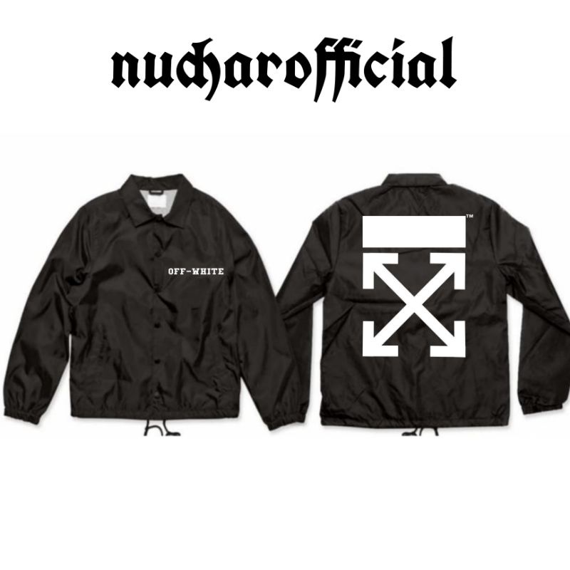 Jual Jacket Coach OFF WHITE - Jaket Hypebeast - Distro - Hitam Pria ...