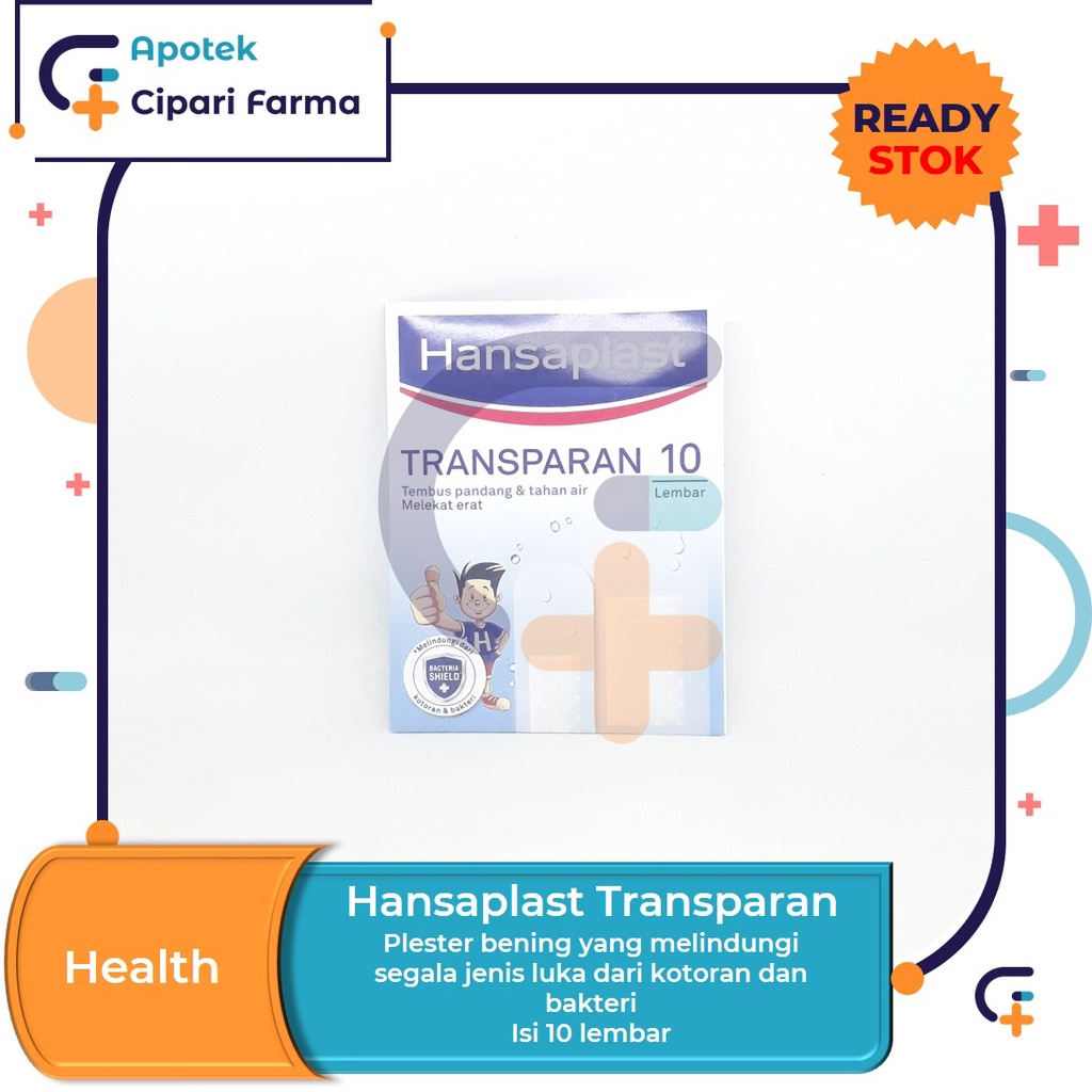 Jual Hansaplast Plester Transparan Penutup Luka Ringan Tembus Pandang isi 10 | Shopee Indonesia
