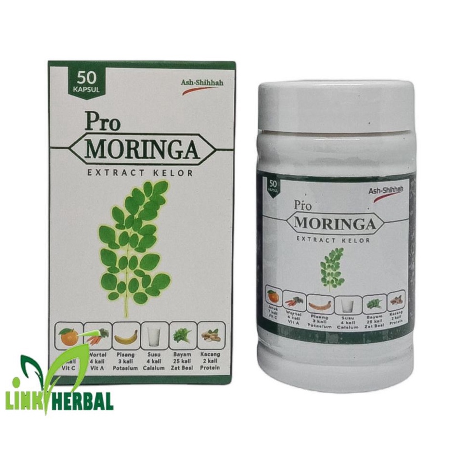 Jual Pro Moringa Kapsul Ekstrak Daun Kelor Ash-Shihhah | Shopee Indonesia