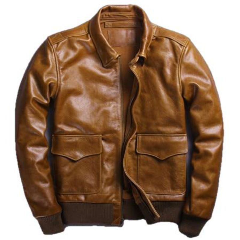 Jual JAKET KULIT ASLI 100%/JAKET KULIT PILOT/JAKET KULIT BOMBER PRIA ...