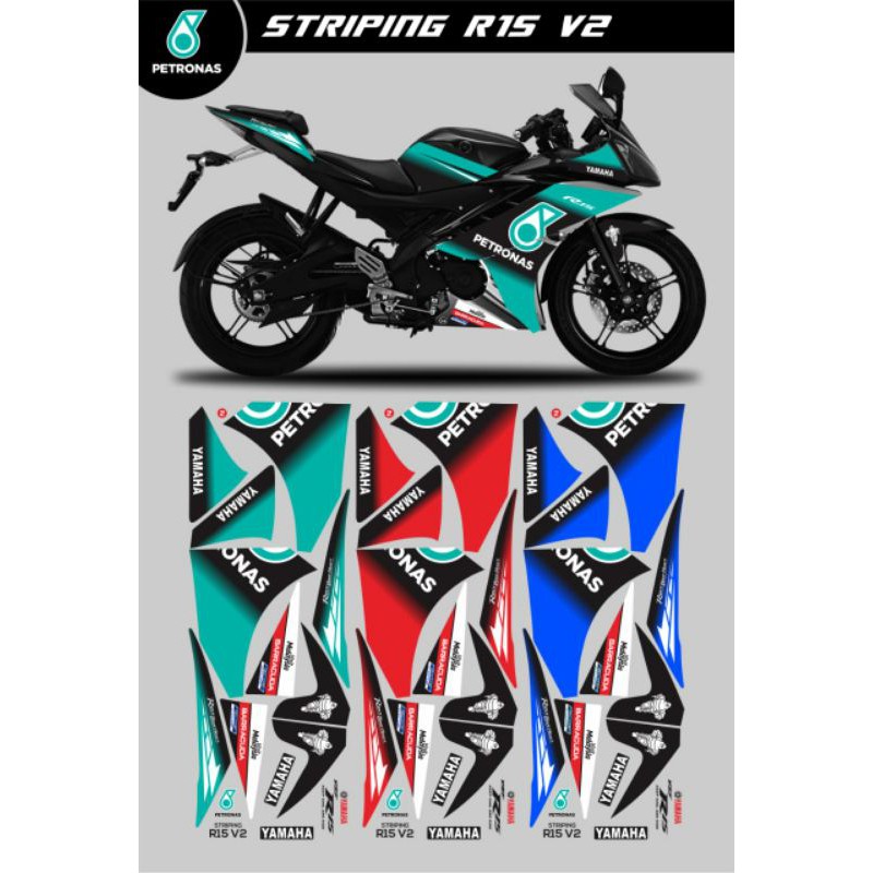 Jual STRIPING STICKER YAMAHA R15 V2 / STRIPING LISS BODY R15 V2 MOTIF ...