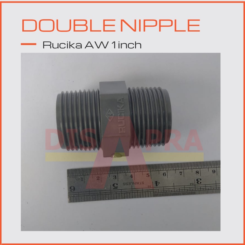 Jual DOUBLE NIPPLE RUCIKA 1" inch AW PVC Dobel Nepel Doble Niple Nepple 1" Sambungan Fitting ...