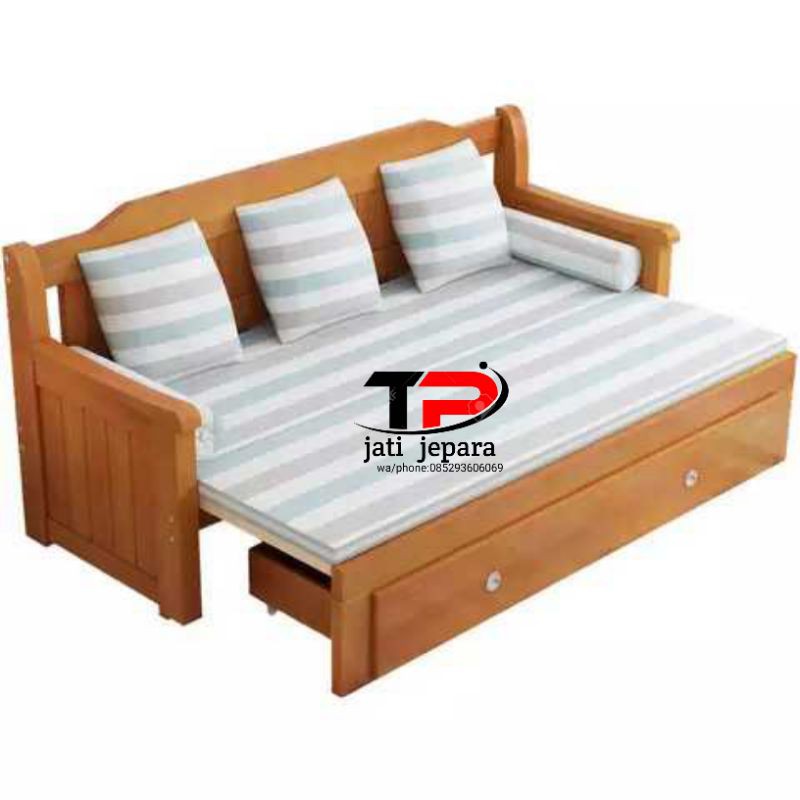 Jual sofa minimalis ruang tamu jati dan laci | Shopee Indonesia
