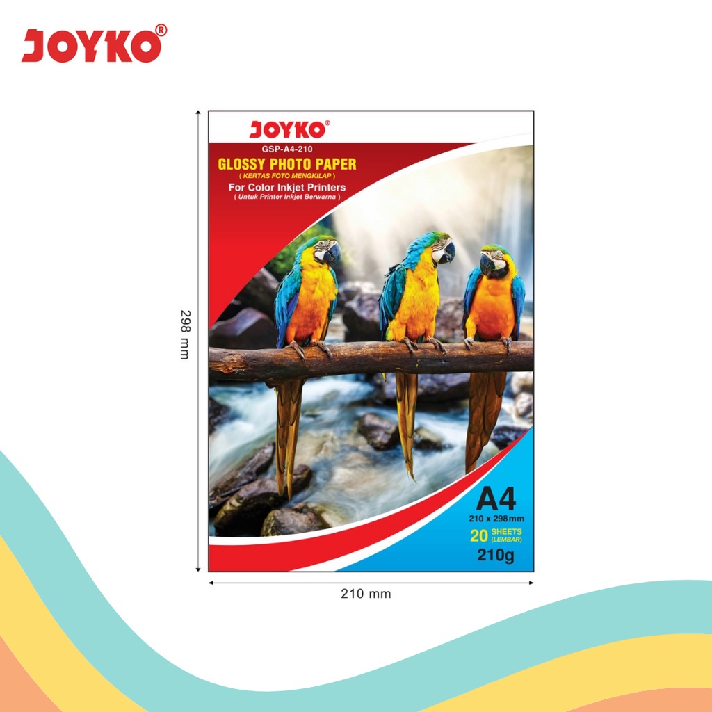Jual [ PACK ] Kertas Cetak Foto Glossy Photo Paper - Joyko GSP-A4-210 ...