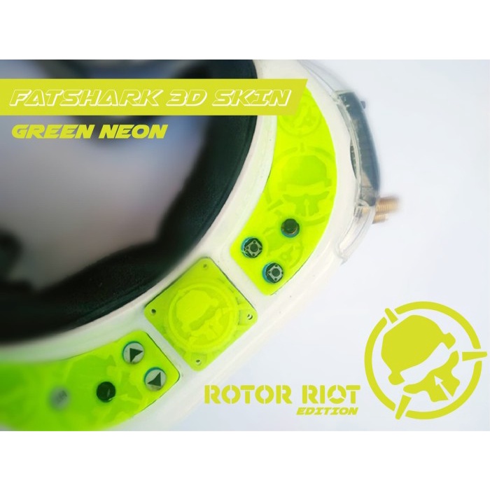 Jual Fatshark HD2 / HD3 / HDO Rotor Riot 3d Skin 3D printing (GREEN ...