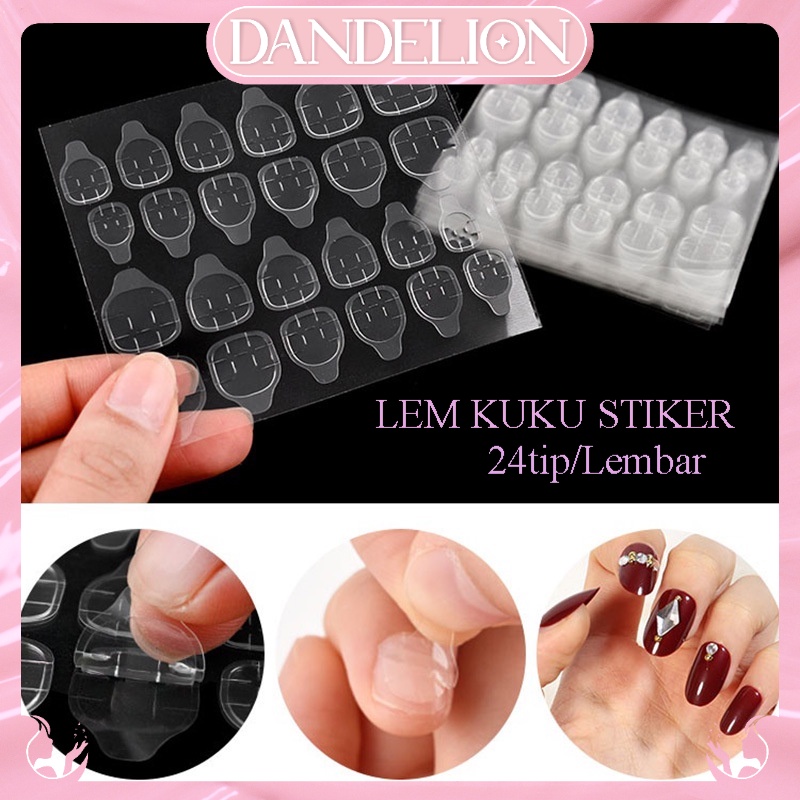 Jual DDN 24Tip Lem Stiker Kuku palsu GROSIR Lem kuku Gel Double Tape ...