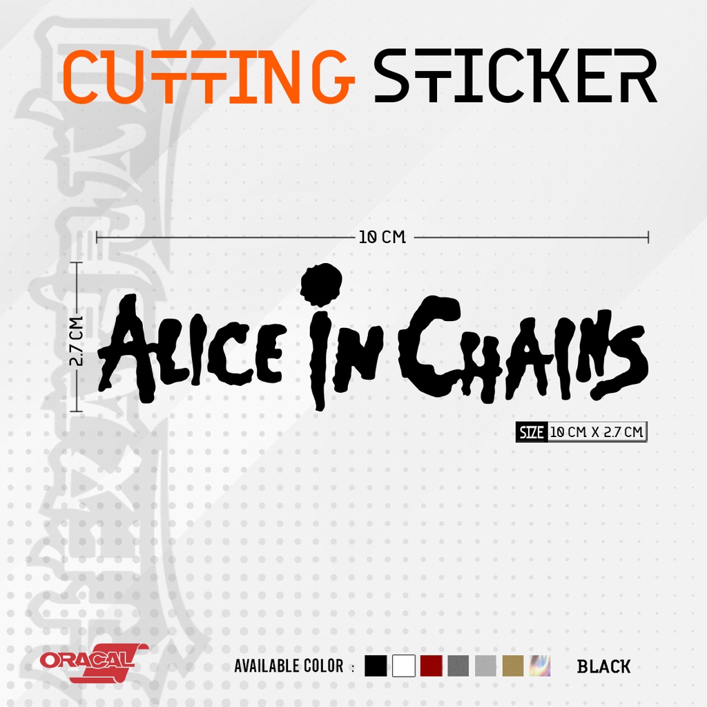 Jual Cutting Sticker Band Alice In Chains Text Logo | Stiker Cutting ...