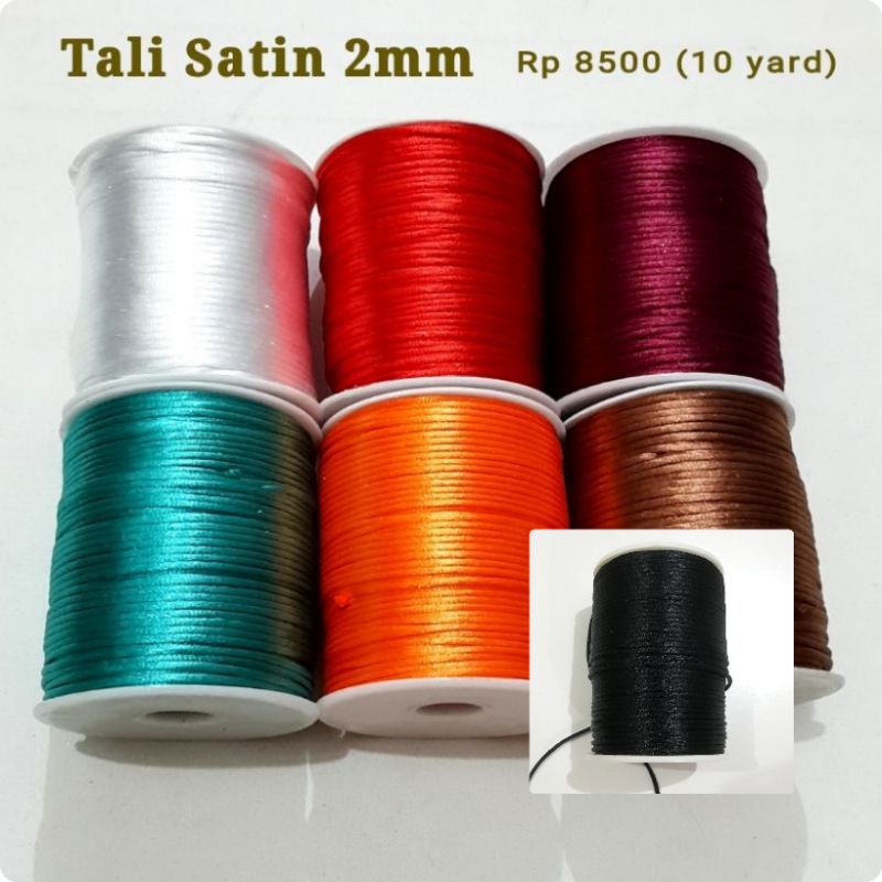 Jual * 5 Yard Tali Satin Tali Cina 2mm | Shopee Indonesia