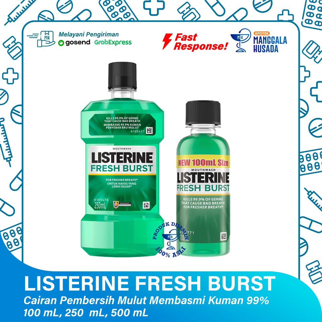 Jual LISTERINE FRESH BURST 100 ML / 250 ML | Shopee Indonesia