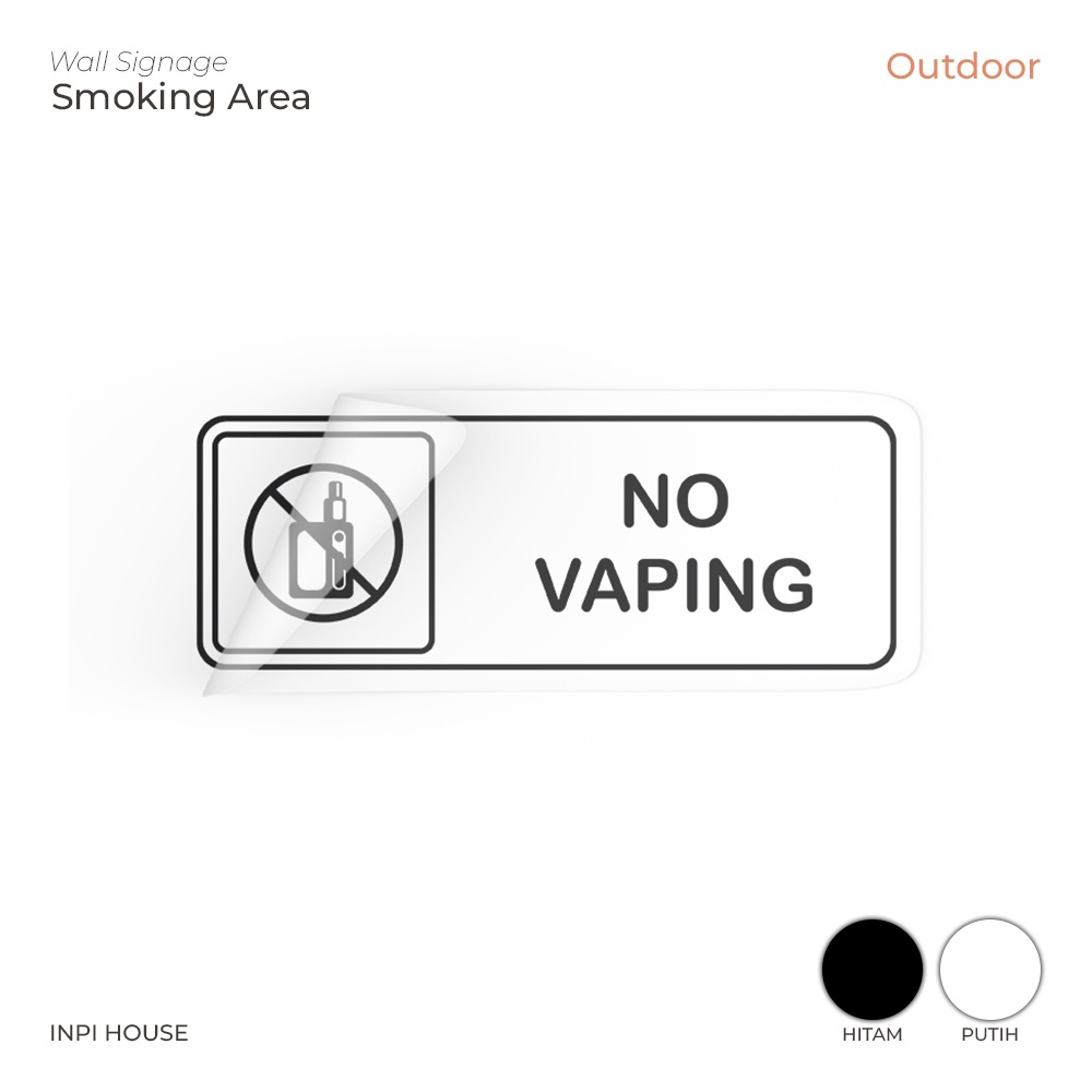 Jual sticker no vaping - no vaping area stiker - wall sticker - stiker ...