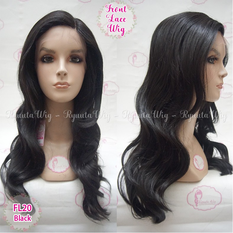 Jual Ryuuta Wig Lace Front Long Wave Wavy Panjang Gelombang Black Brown ...