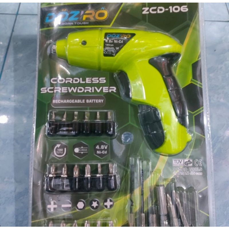 Jual MESIN BOR CORDLESS 4.8V DOZIRO SET - SCREWDRIVER BERKUALITAS ...