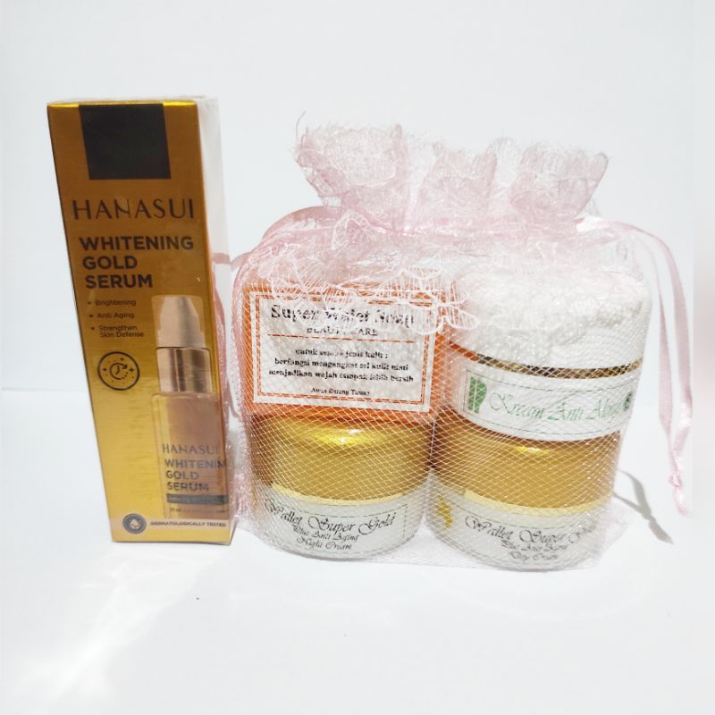 Jual Paket cream walet super gold lengkap plus serum gold hanasui ...