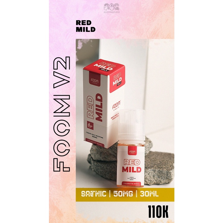 Jual LIQUID SALTNIC FOOM RED MILD V2 30ML - 50MG - TERMURAH | Shopee ...