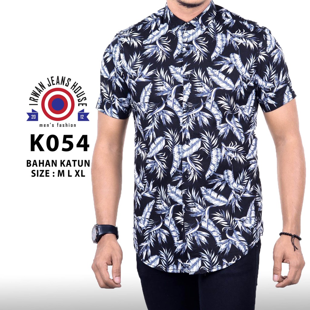 Jual K054 Kemeja Katun Kombinasi Pria , Baju Cowok , Hem Pria | Shopee ...