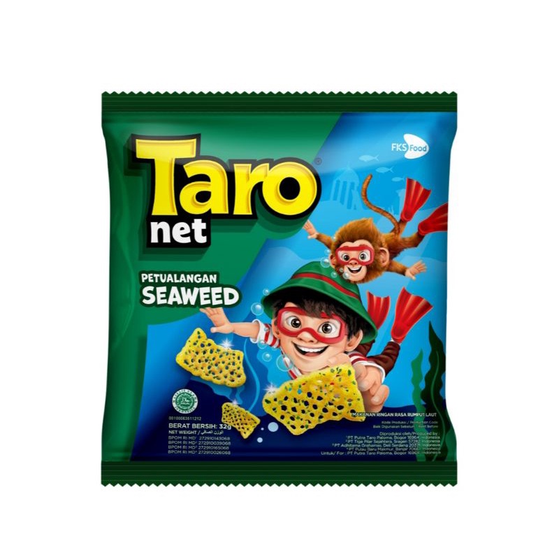 Jual Taro Net Snack Italian Pizza potato bbq seaweed 32g | Shopee Indonesia