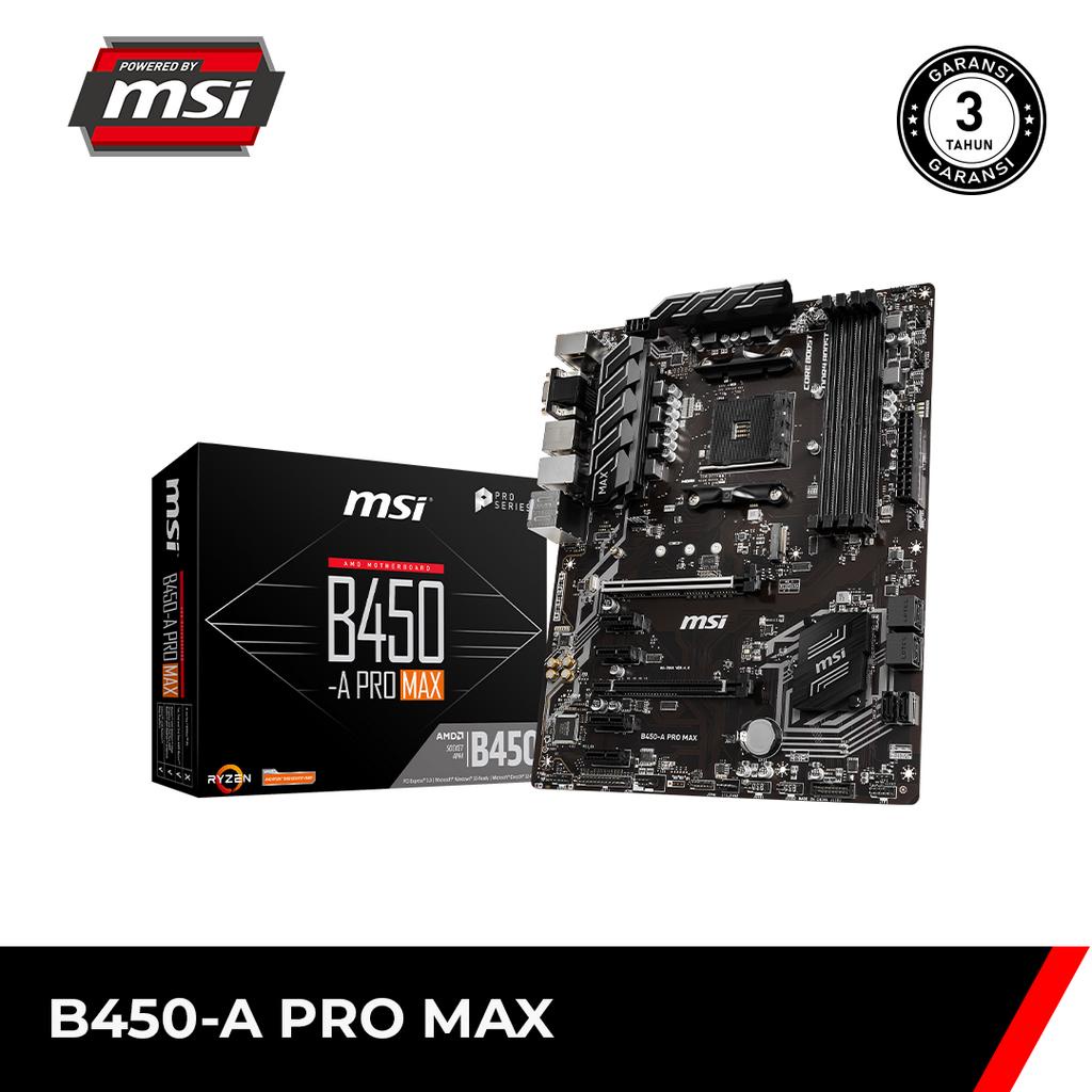 Jual MSI Motherboard B450-A Pro Max DDR4 AMD | Shopee Indonesia