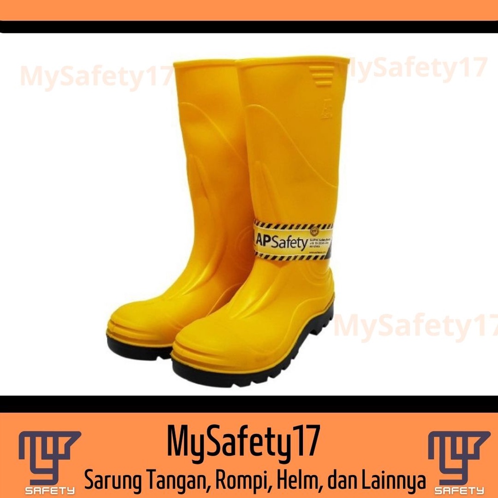 Jual Sepatu Boot Boots AP Safety S5 Kuning Steel Toe Besi Ada Plat Baja ...