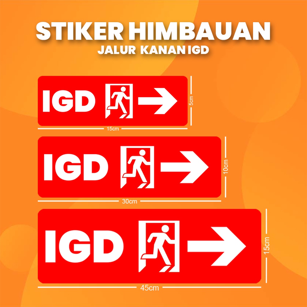 Jual Stiker K3 Jalur Kanan IGD / Sticker HSE "Right" Lane (Print Tajam ...