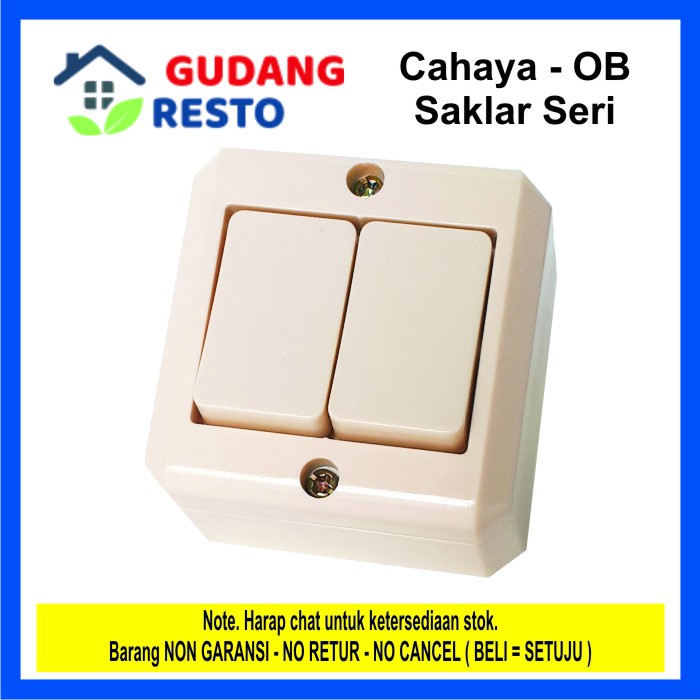 Jual Saklar Seri / Double / Ganda OB / Outbow CAHAYA | Shopee Indonesia