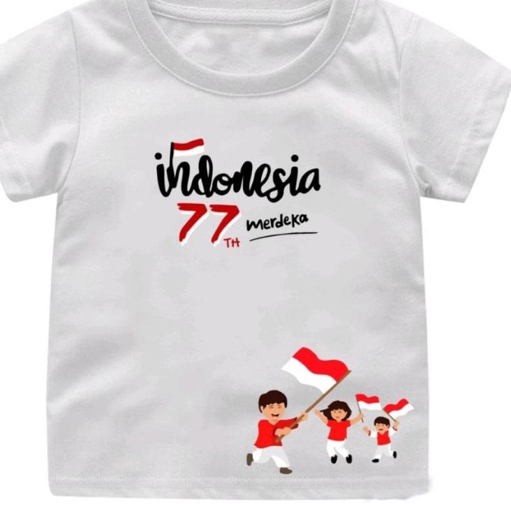 Jual COD !! 9.9 Kaos Distro Anak Kaos kemerdekaan indonesia khusus anak BISA COUPLE FAMILY ...
