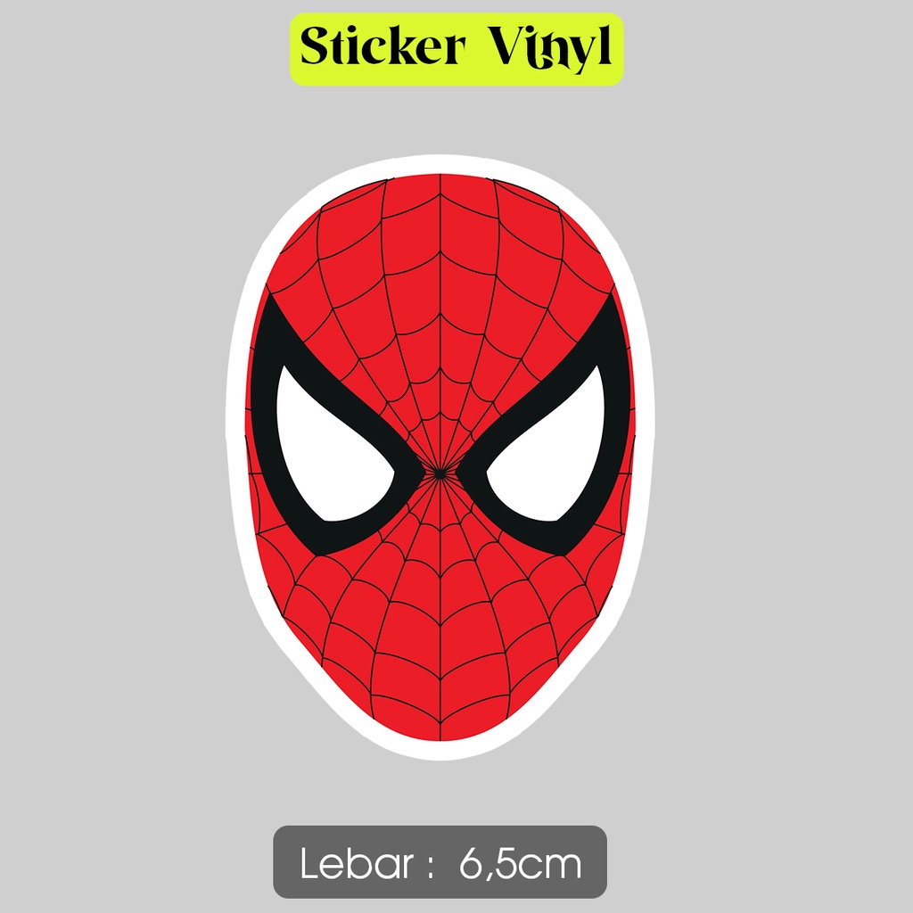 Jual Stiker Spidey Face Topeng Spiderman Peter Parker Sticker Vinyl ...