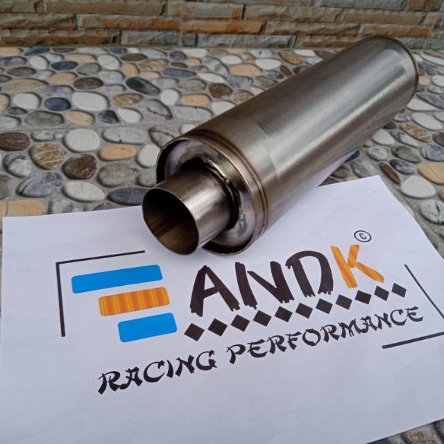 Jual Knalpot Mobil Resonator Matic Ulir nanas steinless | Shopee Indonesia