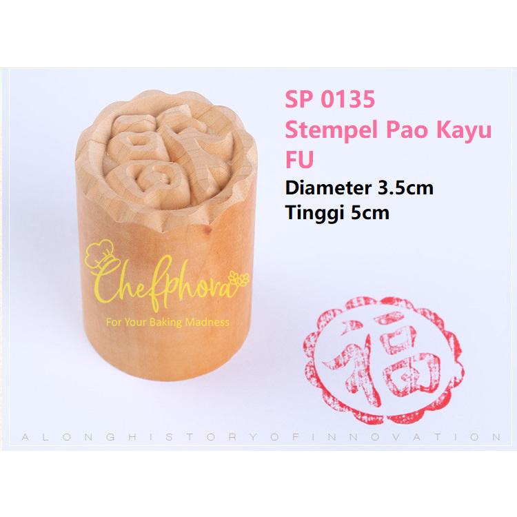 Jual Stempel Bakpao Bak Pao Bakpau Bakpia Kue Tausapia Kayu 3.5cm FU ...