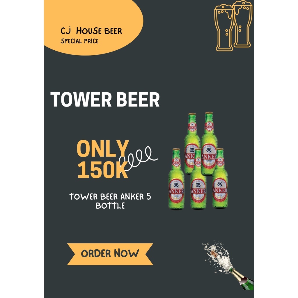 Jual Special Price Tower Beer (Anker 5 Botol 620ml) | Shopee Indonesia