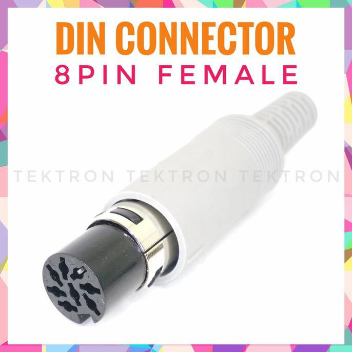 Jual DIN 8Pin female, 8p, konektor, connector tektron22 Ayo Beli ...