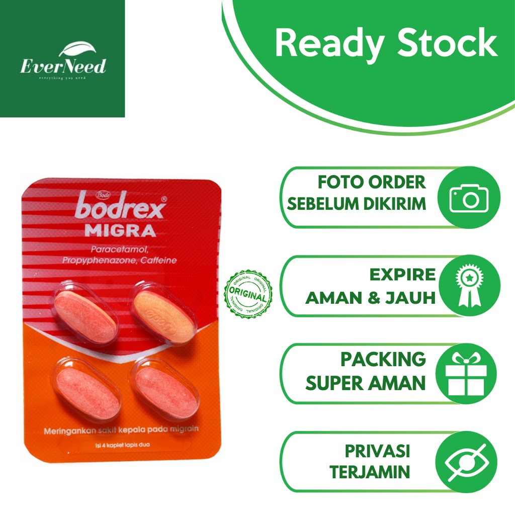 Jual Bodrex Migra (strip 4 kaplet) | Shopee Indonesia