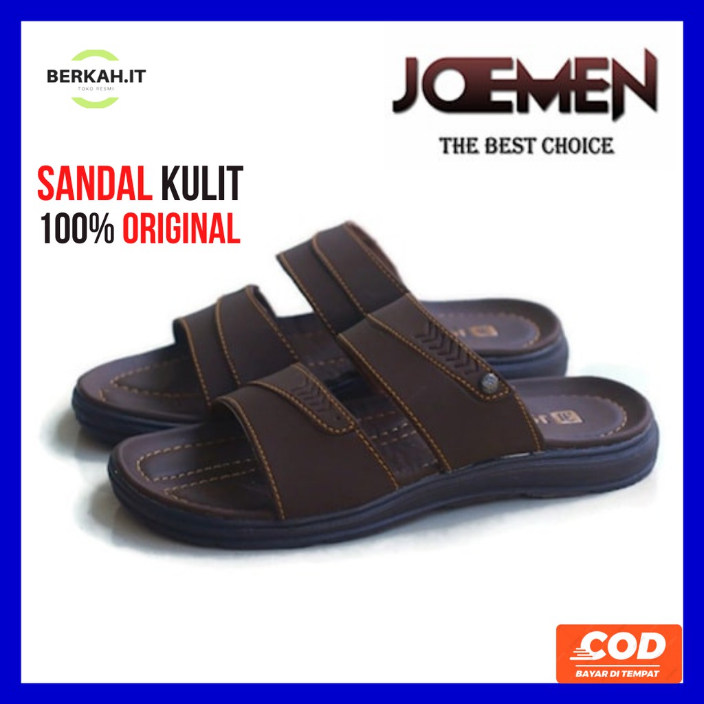Jual SANDAL SLIP ON PRIA KULIT ORIGINAL JOEMEN S 26/SANDAL SLOP PRIA ...
