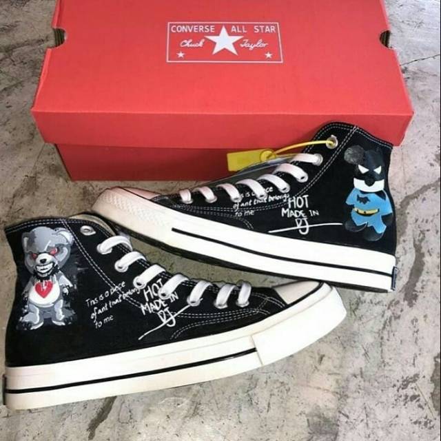 Jual Converse High 70s Gloomy Bear Black White | Shopee Indonesia