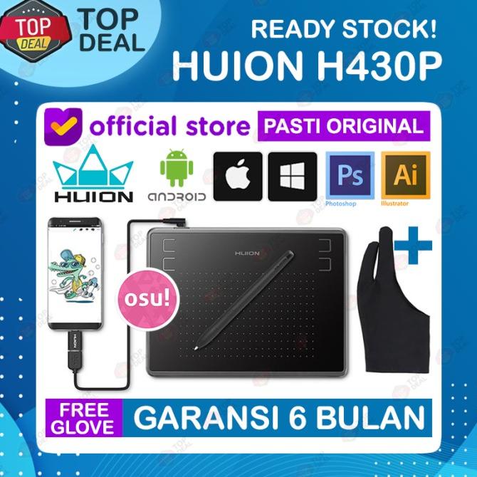 Jual Huion H430P Graphic Drawing Tablet OSU Alternatif H420 H640P HS64 ...