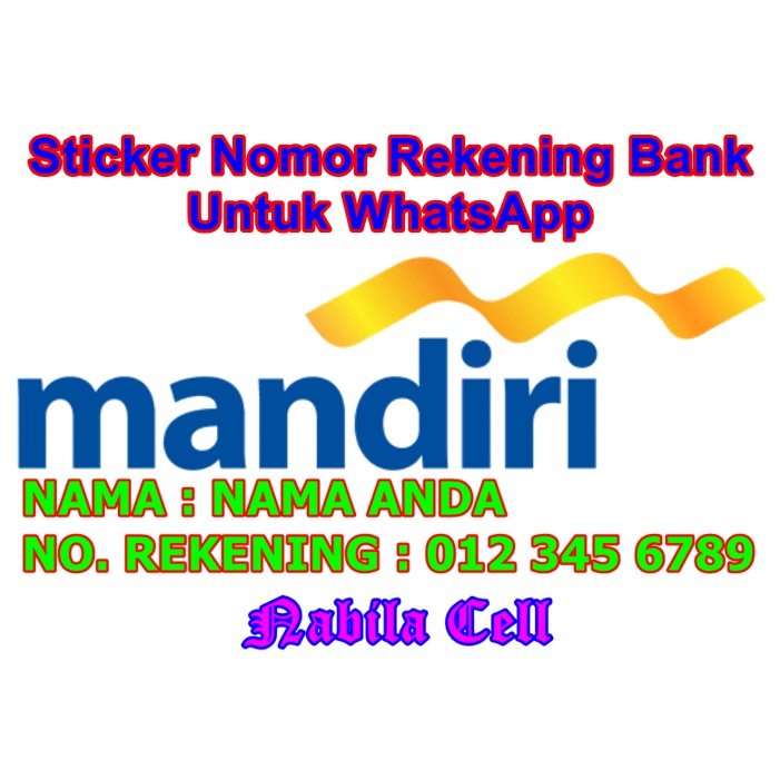 Jual Sticker Rekening Bank Untuk WA [Bank Mandiri] | Shopee Indonesia