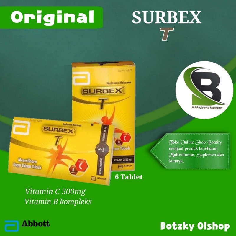 Jual Surbex T 30 Kaplet | Vitamin C 500mg + B Kompleks | Shopee Indonesia