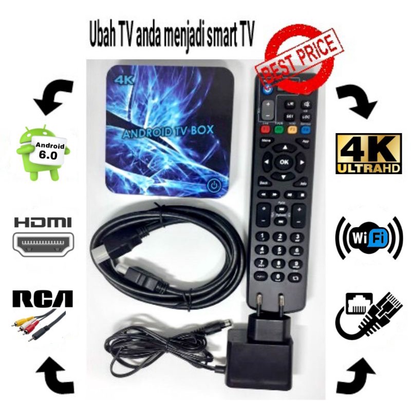 Jual Android Smart TV Box ubah TV jadul jadi Smart TV | Shopee Indonesia
